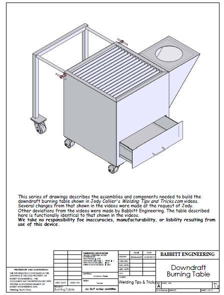 Jody's Plasma Downdraft Table - WeldingTipsandTricks — DIY Welding Plans