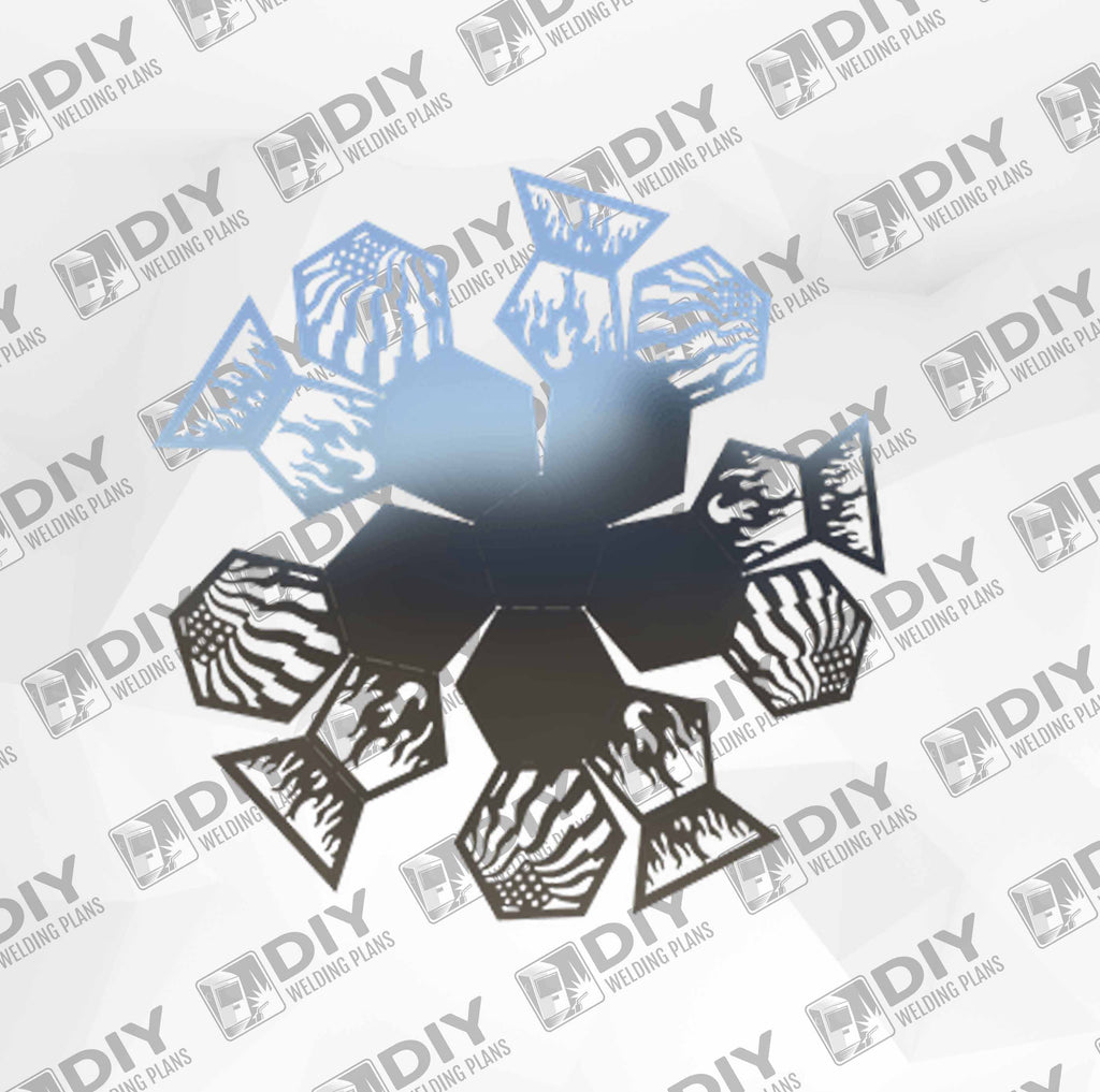 24" in Flag half dome fire pit - Plasma Laser DXF Cut File — DIY ...