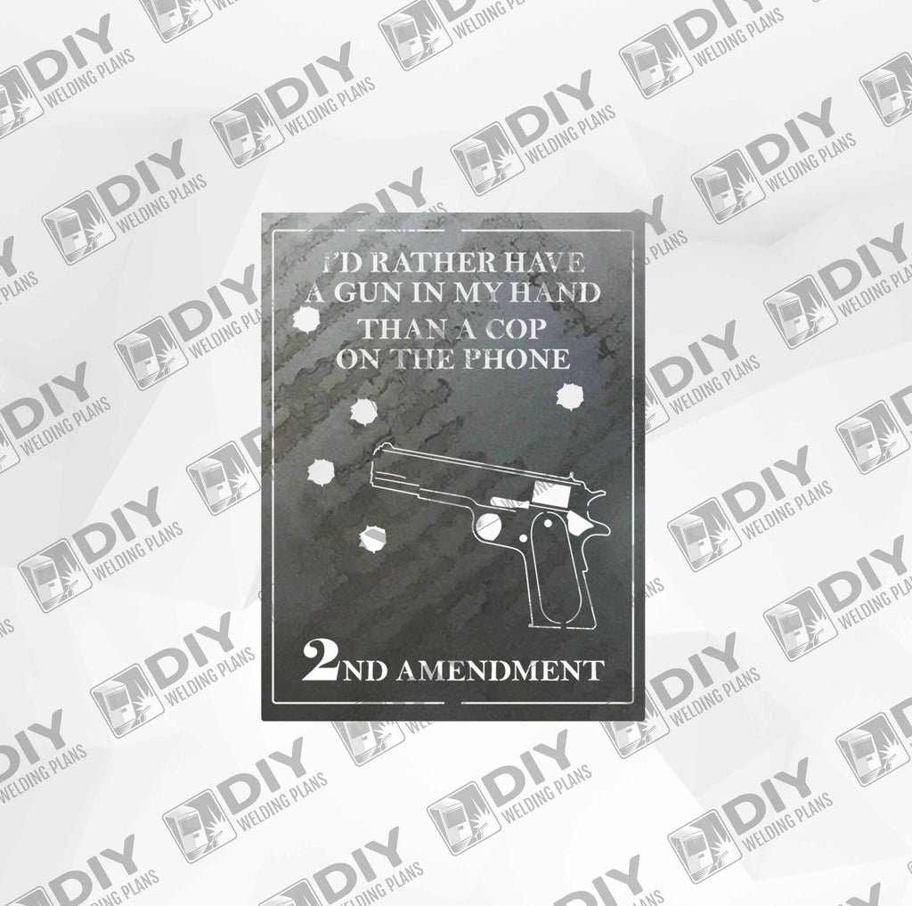 2nd Amendment Sign 1 DXF Plasma File — DIY Welding Plans