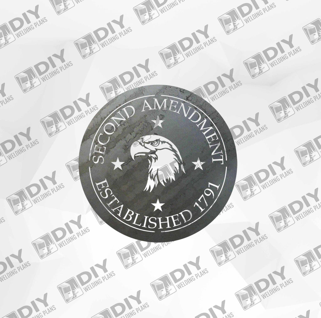 2nd Amendment Sign 6 DXF Plasma File — DIY Welding Plans