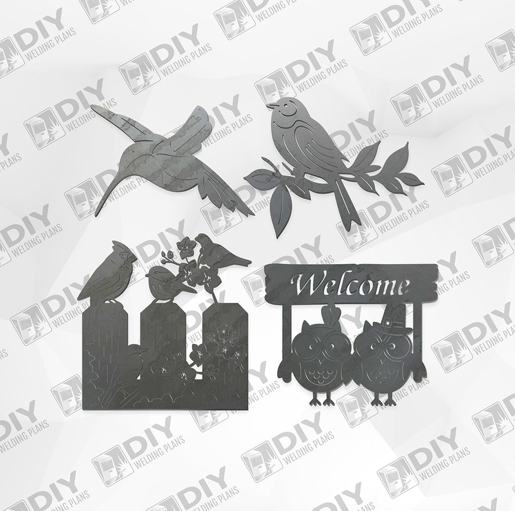 Bird Bundle Pack 7 - DXF File Only — DIY Welding Plans