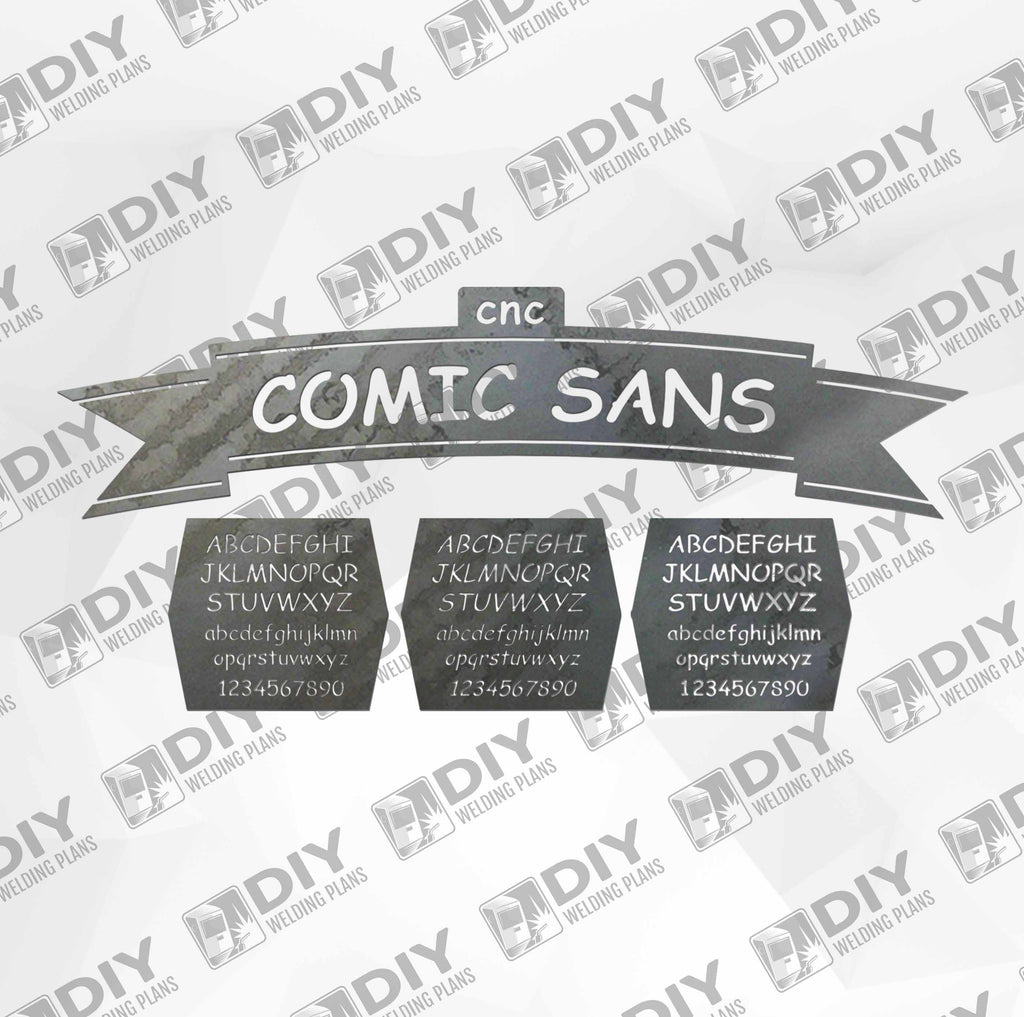 CNC Font - Comic Sans Font - Custom Font for CNC — DIY Welding Plans
