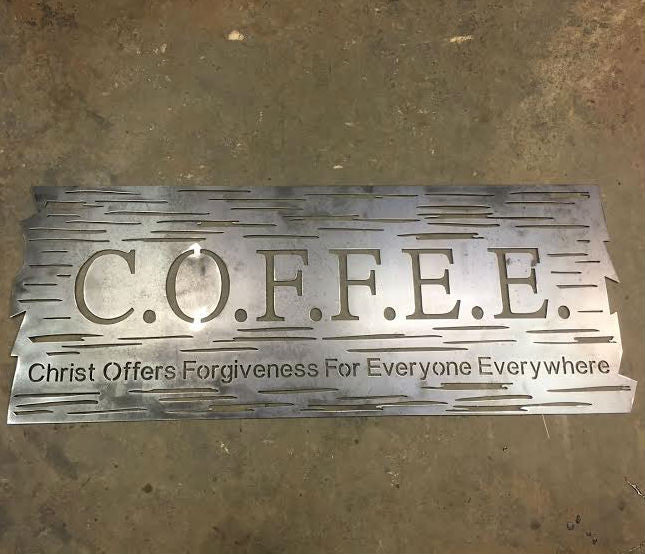 Coffee Wood Plank Plasma Laser DXF Cut File — DIY Welding Plans