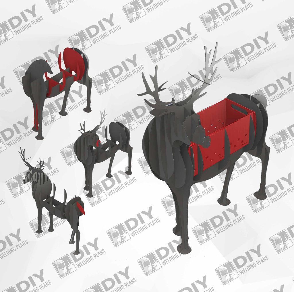 3D Deer Standing - DXF File Only — DIY Welding Plans