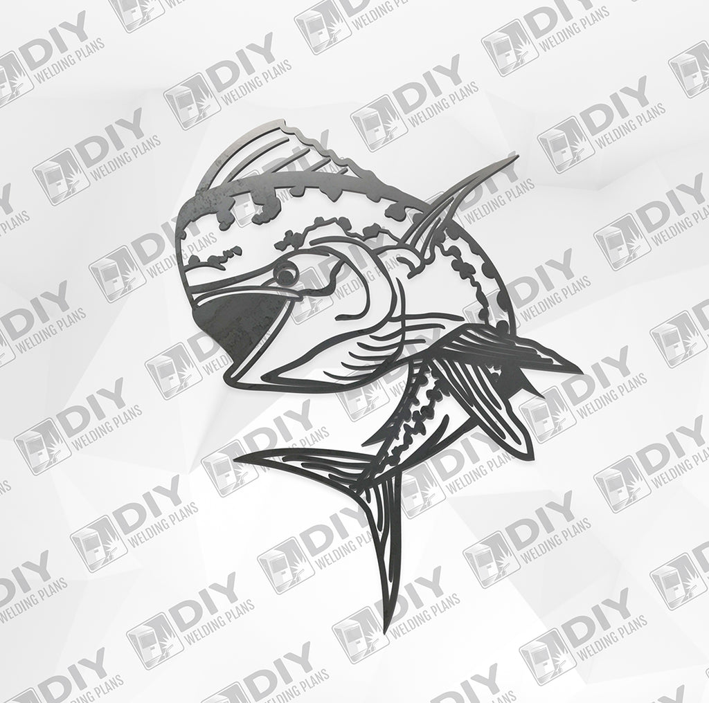 Mahi Mahi Dolphin 2 - DXF File Only — DIY Welding Plans
