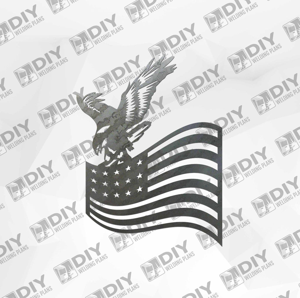 Patriotic Sign 21 DXF Plasma File — DIY Welding Plans