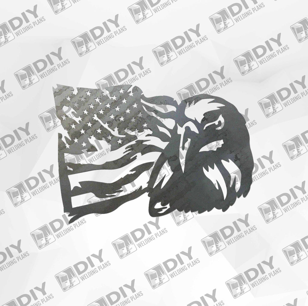 Patriotic Sign 22 DXF Plasma File — DIY Welding Plans