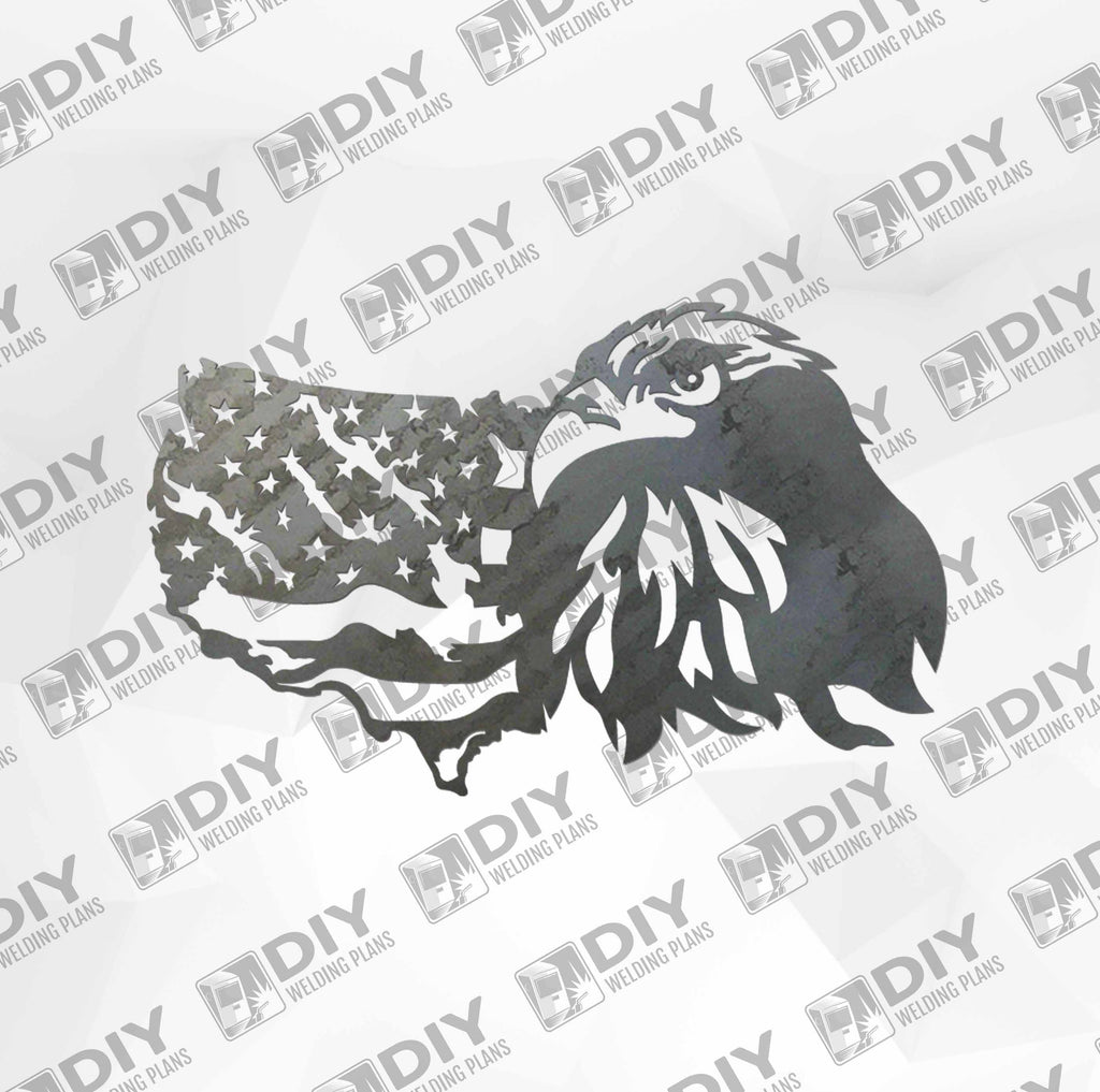 Patriotic Sign 24 DXF Plasma File — DIY Welding Plans