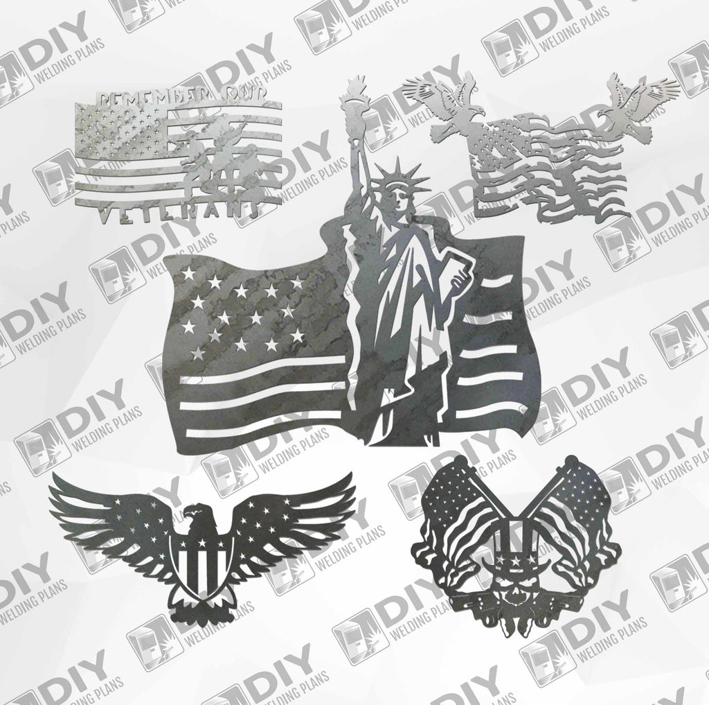 25 Patriotic Sign Bundle - Designs DXF Plasma File — DIY Welding Plans