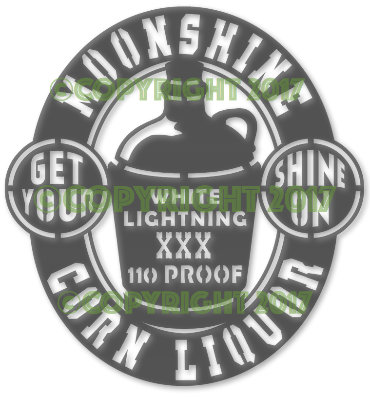 Shine On Moonshine Jug Plasma Laser DXF Cut File — DIY Welding Plans