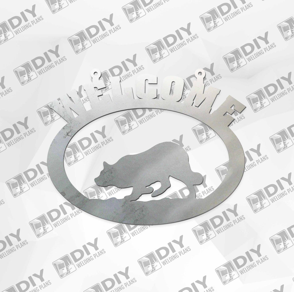 18” x 15” Welcome Fox Sign DXF Plasma File — DIY Welding Plans