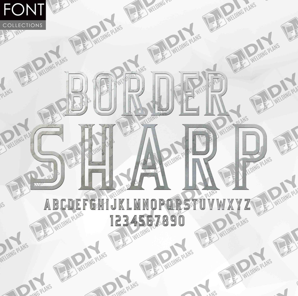 CNC Font - Border Sharp Font - Custom Font for CNC — DIY Welding Plans