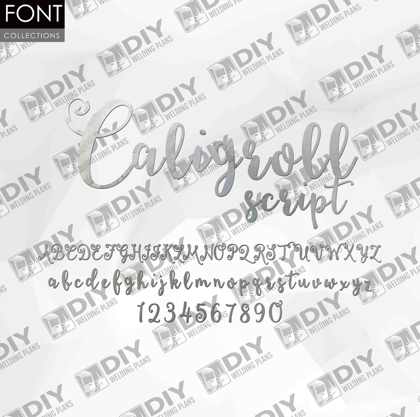 CNC Font - Caligroll Script Font - Custom Font for CNC — DIY Welding Plans