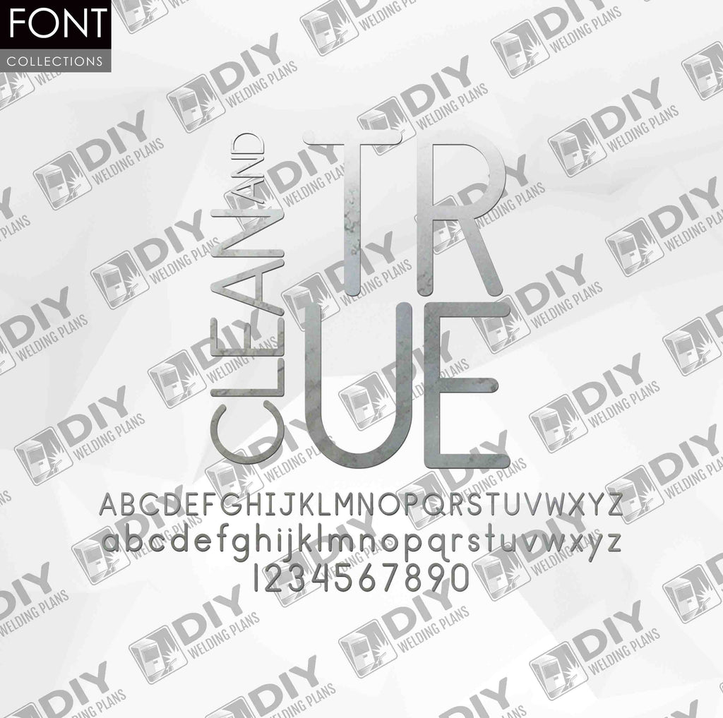 CNC Font - Clean and True Font - Custom Font for CNC — DIY Welding Plans