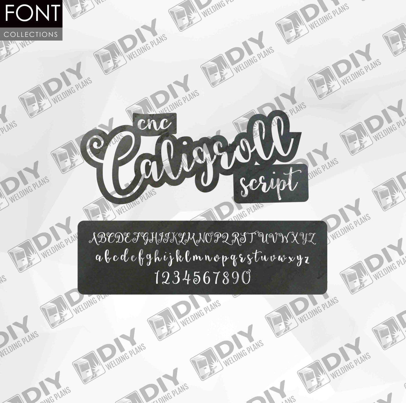 CNC Font - Caligroll Script Font - Custom Font for CNC — DIY Welding Plans