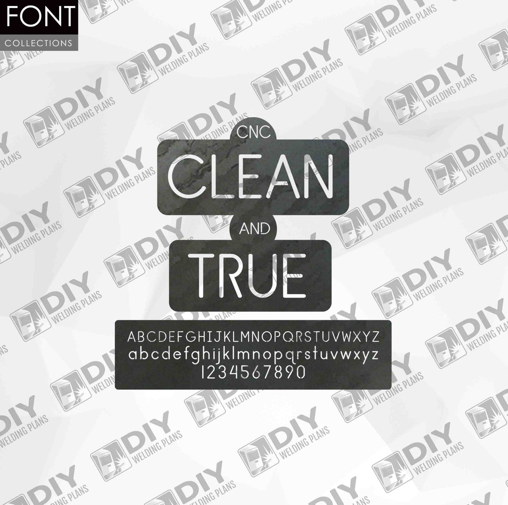CNC Font - Clean and True Font - Custom Font for CNC — DIY Welding Plans