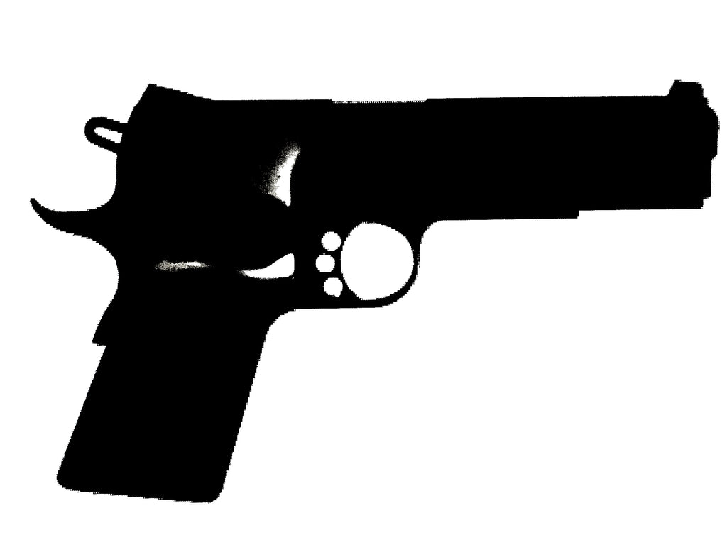 USA Flag with 1911 Revolver in Center - DXF File Only — DIY Welding Plans