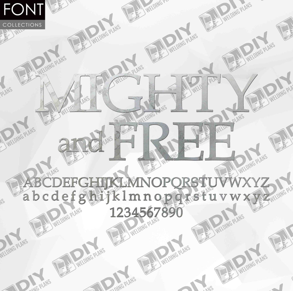 CNC Font - Mighty and Free Font - Custom Font for CNC — DIY Welding Plans