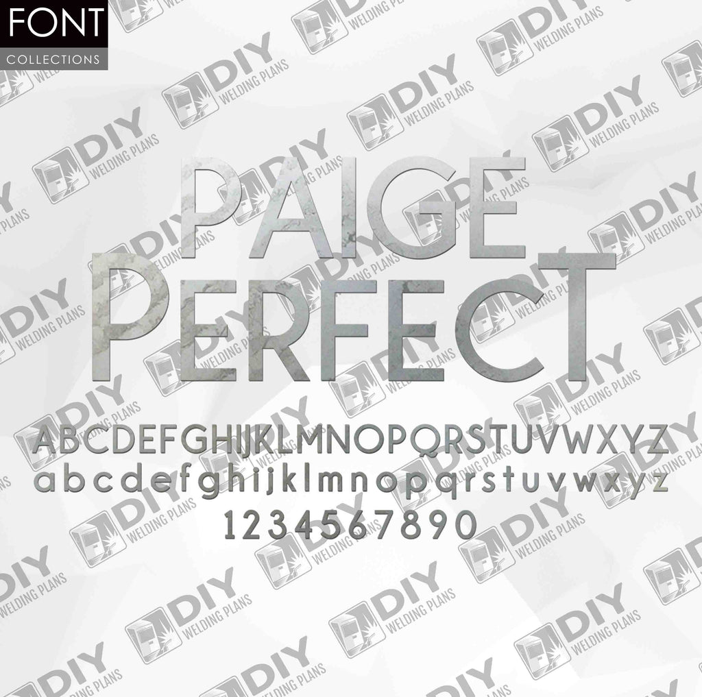 CNC Font - Paige Perfect Font - Custom Font for CNC — DIY Welding Plans